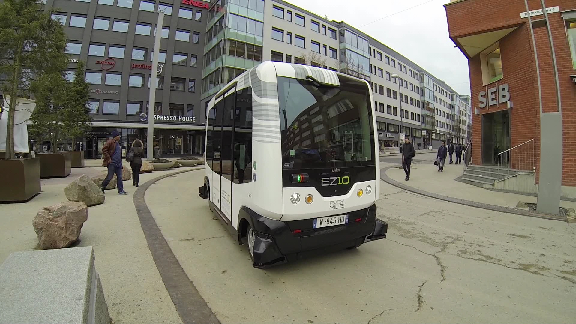 Driverless Bus at Kista Mobility Week 2016 - Study in Sweden