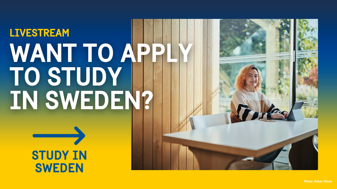 Join our Livestream on 28 October! - Study in Sweden